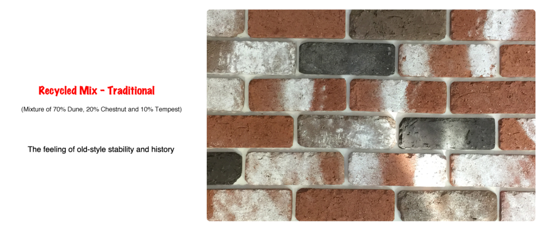 Recycled looks brick tiles | Greenway Systems